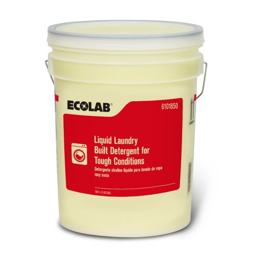 GuestSupply US | Ecolab® Liquid Laundry Built Detergent for Tough Conditions, 5 Gallon, #6101850
